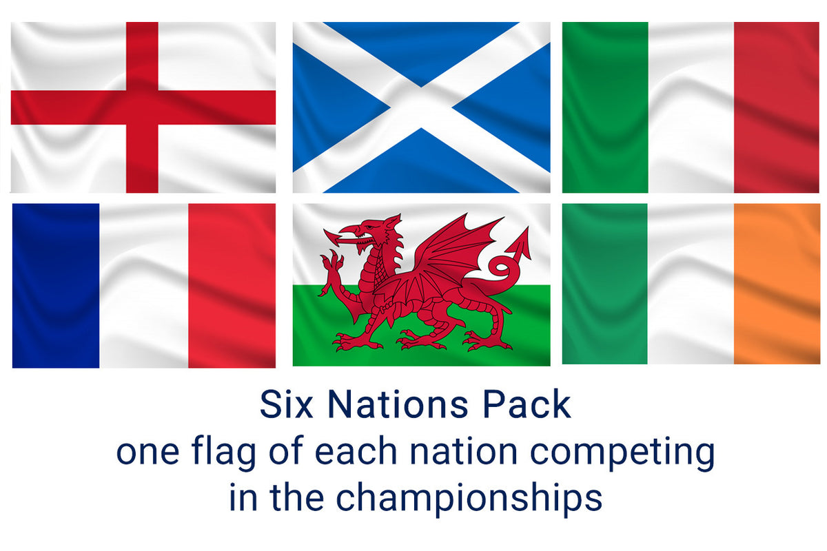 6 Nations Rugby flag pack - Premium Polyester Flags | UK Fast Delivery ...