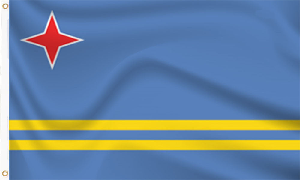 Aruba Flag - Premium Polyester National Flags | UK Fast Delivery – Flag ...