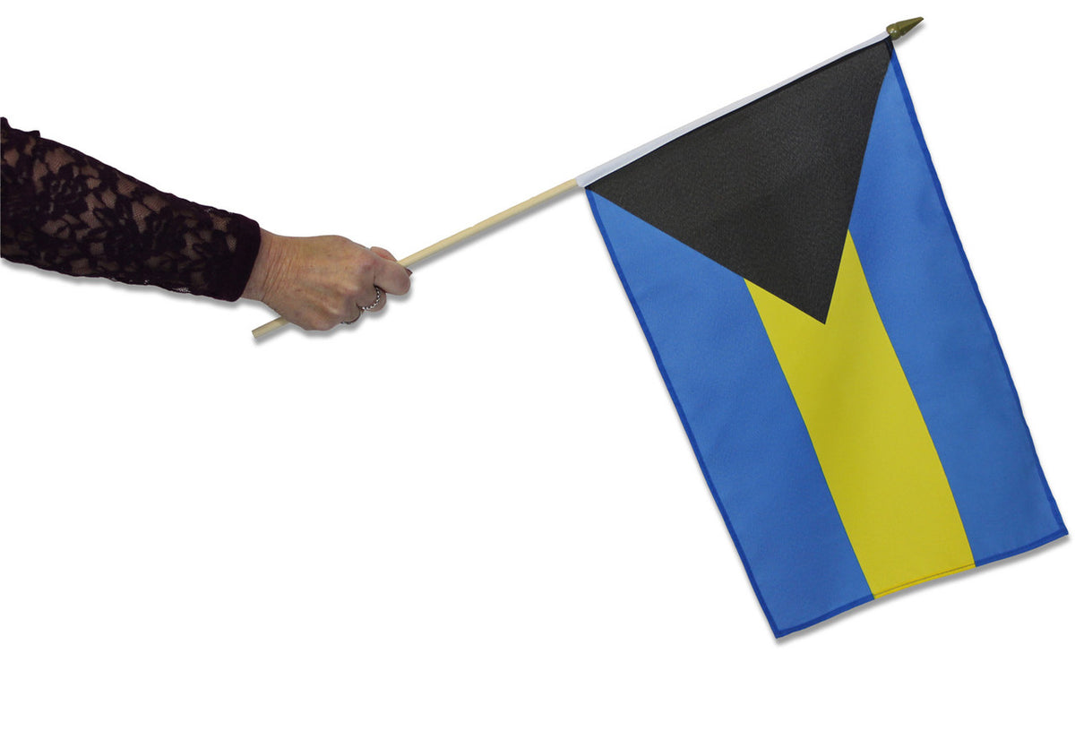 Bahamas Waving Flag | Buy Bahamian Hand Flags at Flag and Bunting Store