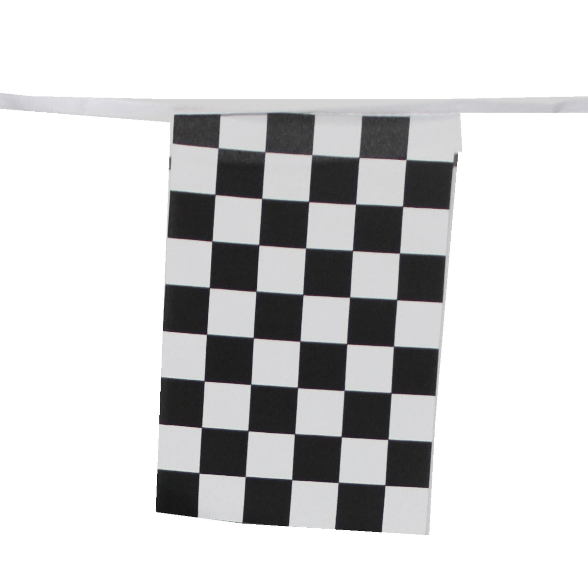 Black & White Chequered Bunting | Buy Black & White Check Flag Bunting ...