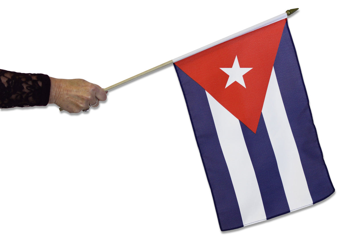 Cuba Waving Flag | Buy Cuban Hand Flags at Flag and Bunting Store