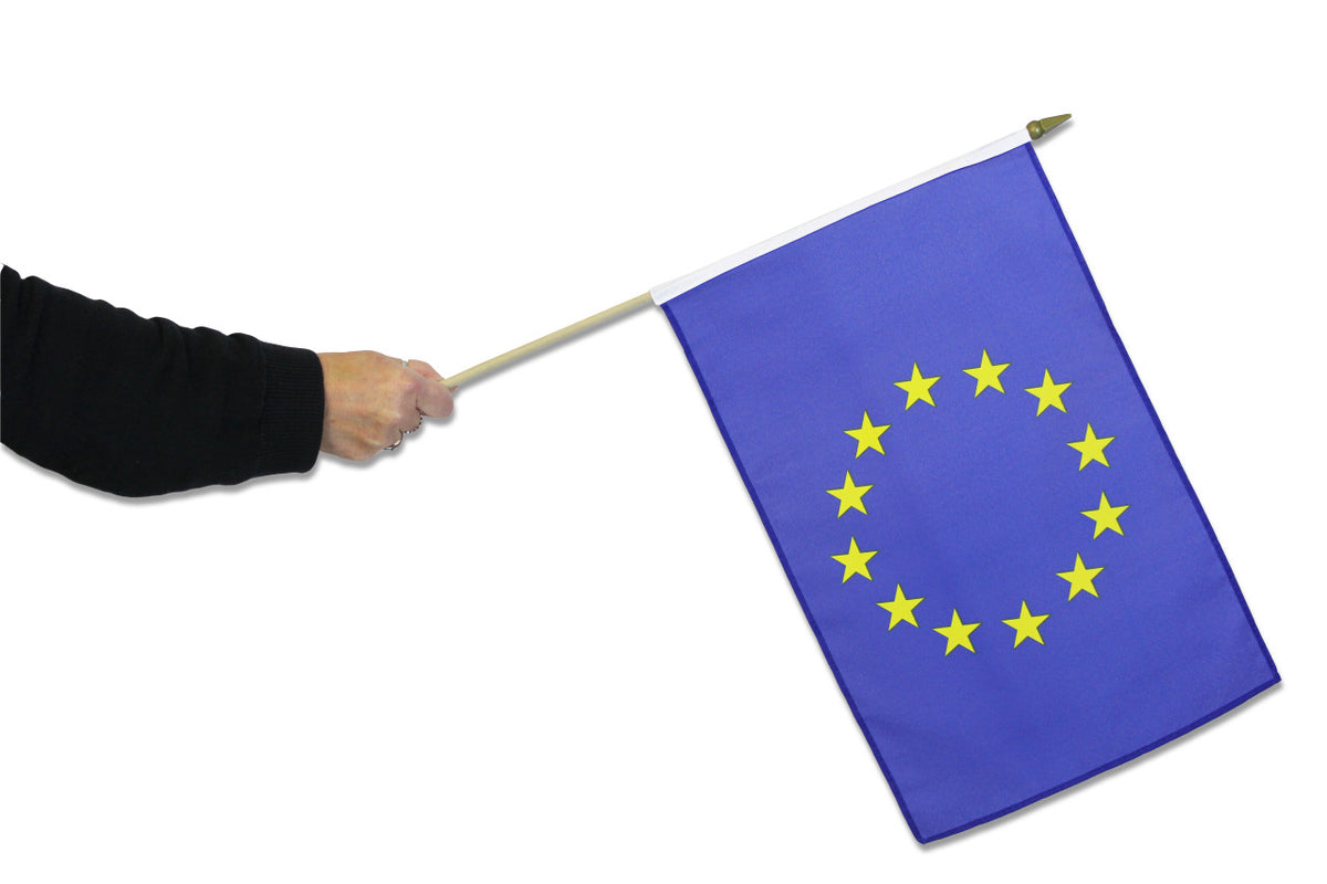 EU Waving Flag | Buy European Union Hand Flags at Flag and Bunting Store