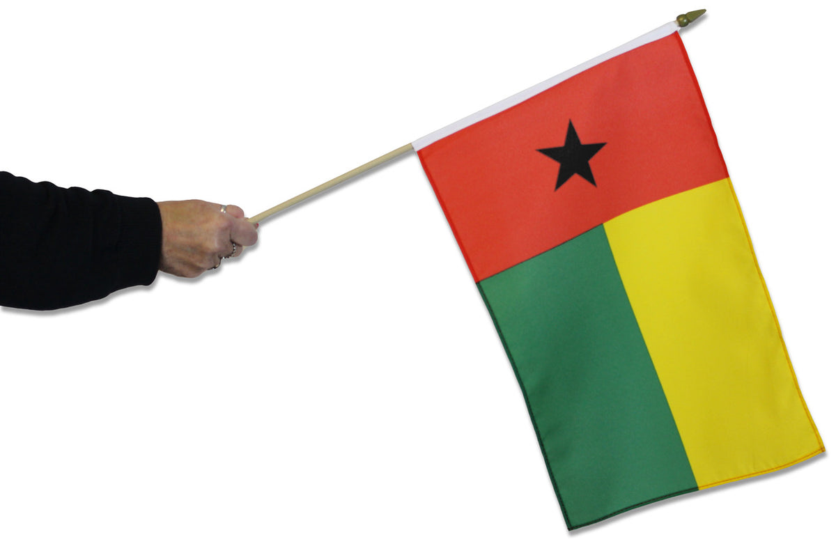 Guinea Bissau Waving Flag | Buy Guinea Bissau Hand Flags at Flag and ...