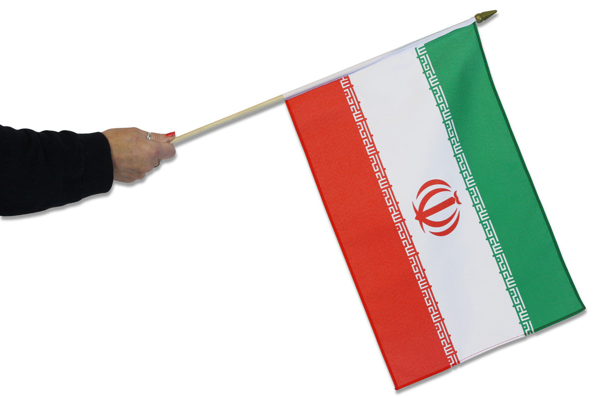 Iran Waving Flag | Buy Iranian Hand Flags at Flag and Bunting Store