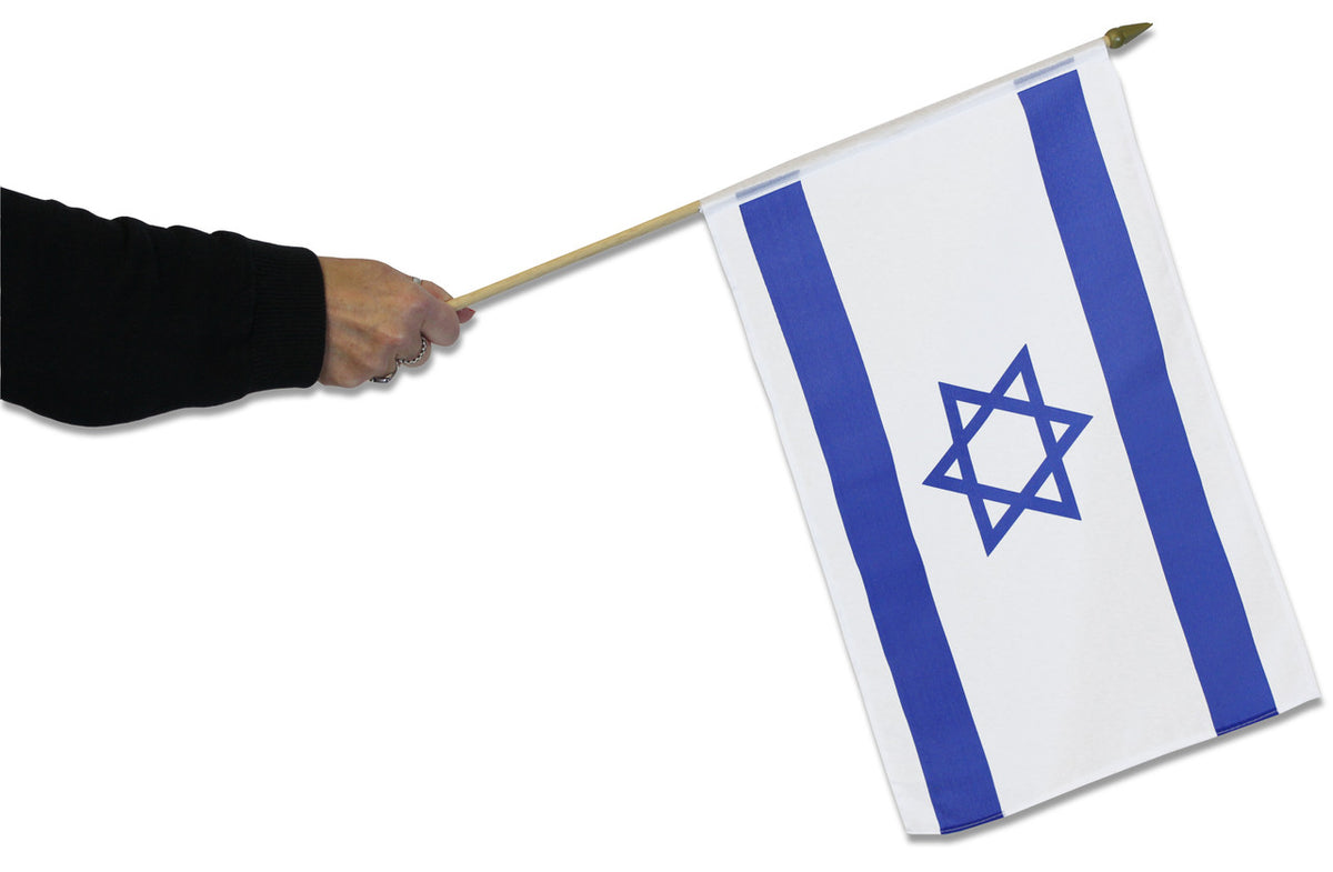 Israel Waving Flag | Buy Israeli Hand Flags at Flag and Bunting Store