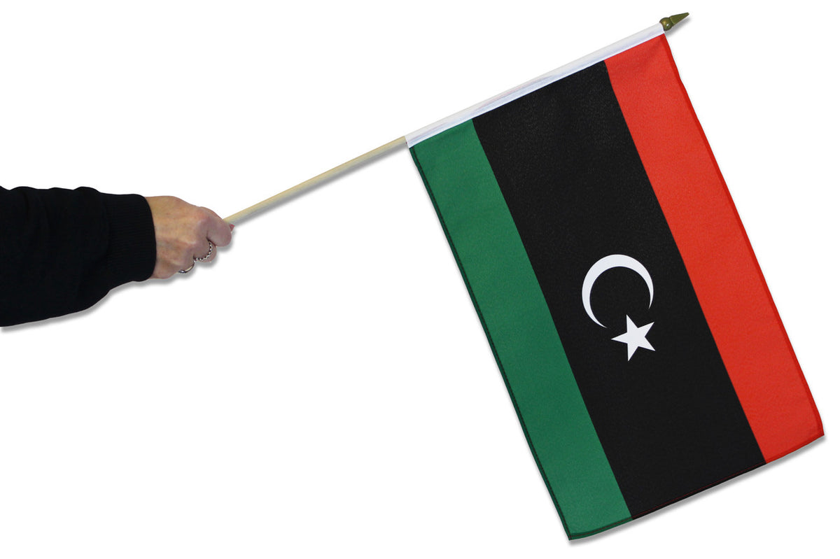 Libya Waving Flag | Buy Libya Hand Flags at Flag and Bunting Store