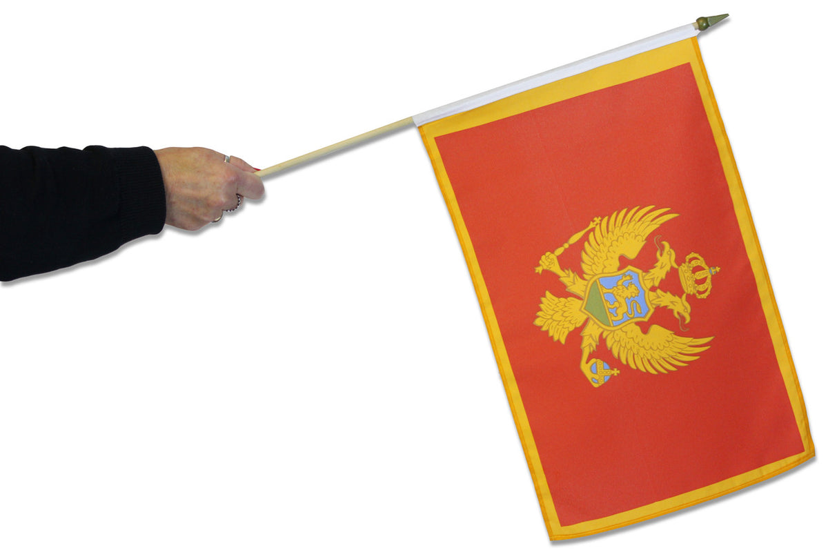 Montenegro Waving Flag | Buy Montenegro Hand Flags at Flag and Bunting ...