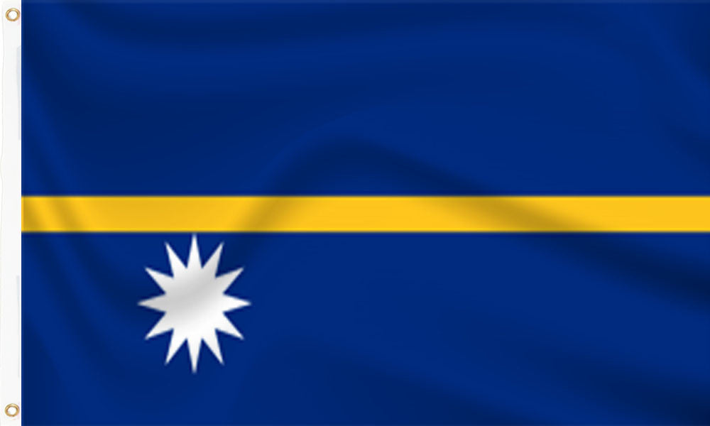Nauru Flag - Premium Polyester National Flags | UK Fast Delivery – Flag ...