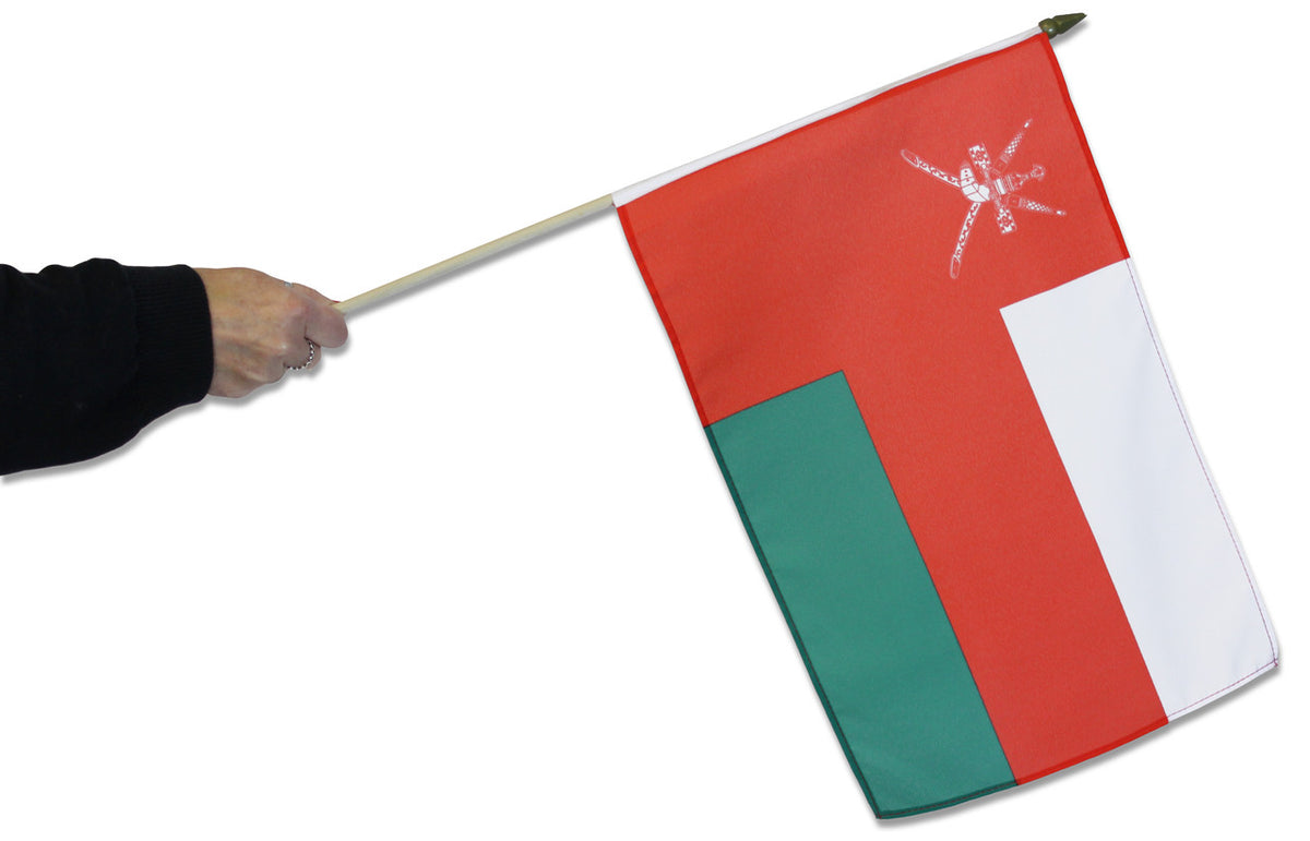Oman Waving Flag | Buy Oman Hand Flags at Flag and Bunting Store