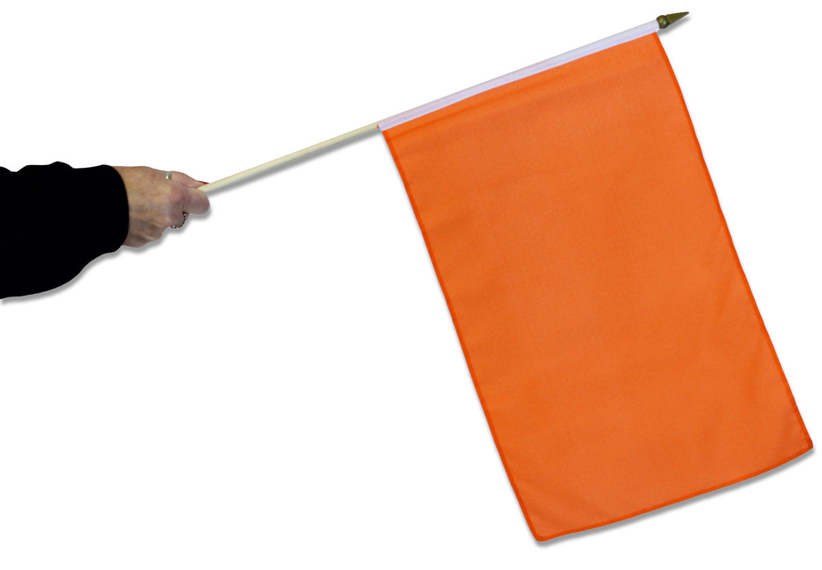 Orange Waving Flag | Buy Orange Hand Flags at Flag and Bunting Store