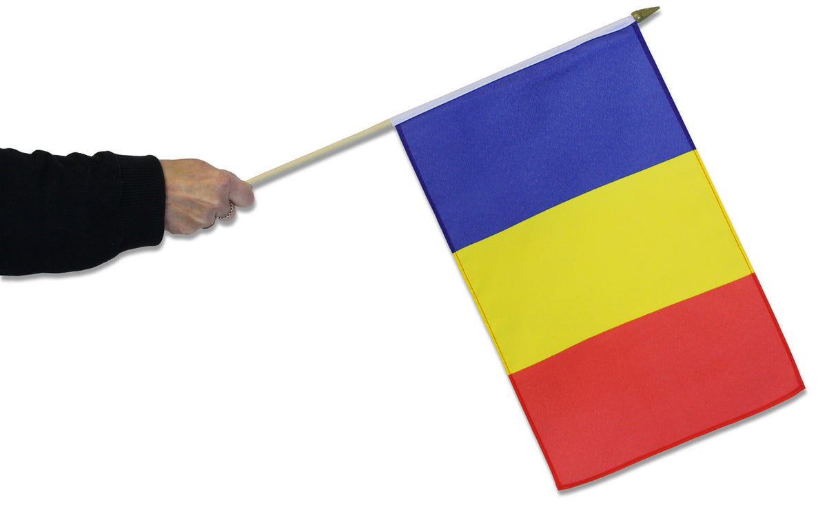 Romania Waving Flag | Buy Romania Hand Flags at Flag and Bunting Store