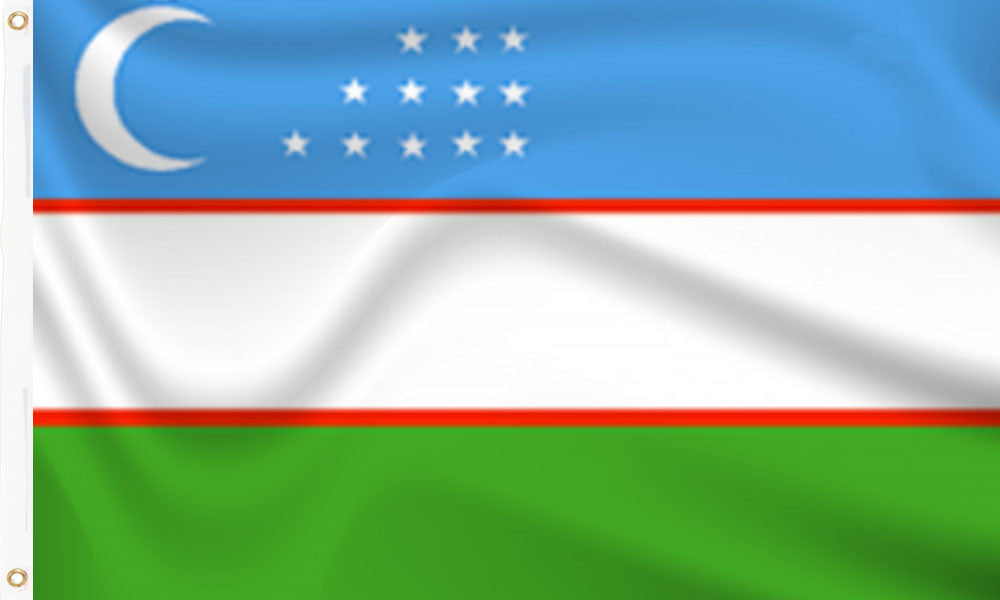 Uzbekistan Flag - Premium Polyester National Flags | UK Fast Delivery ...