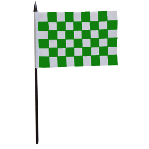 Green & White Chequered Desk Flag | Buy Green Checked Table Flags at ...