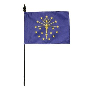 Indiana Desk Flag | Buy Indiana State Table Flags at Flag and Bunting Store
