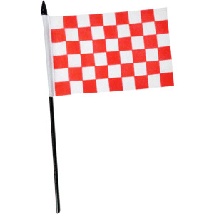 Red & White Chequered Desk Flag | Buy Red & White Checked Table Flags ...