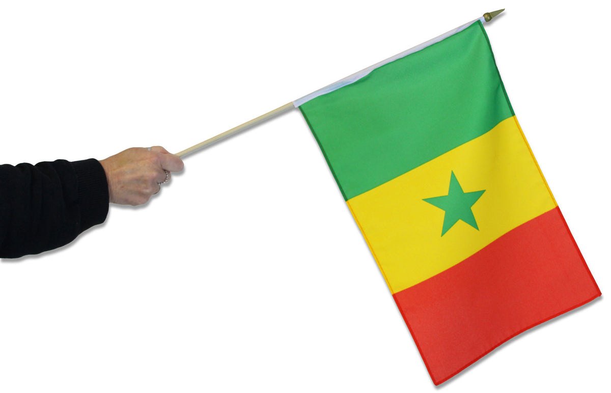 Senegal Waving Flag | Buy Senegal Hand Flags at Flag and Bunting Store